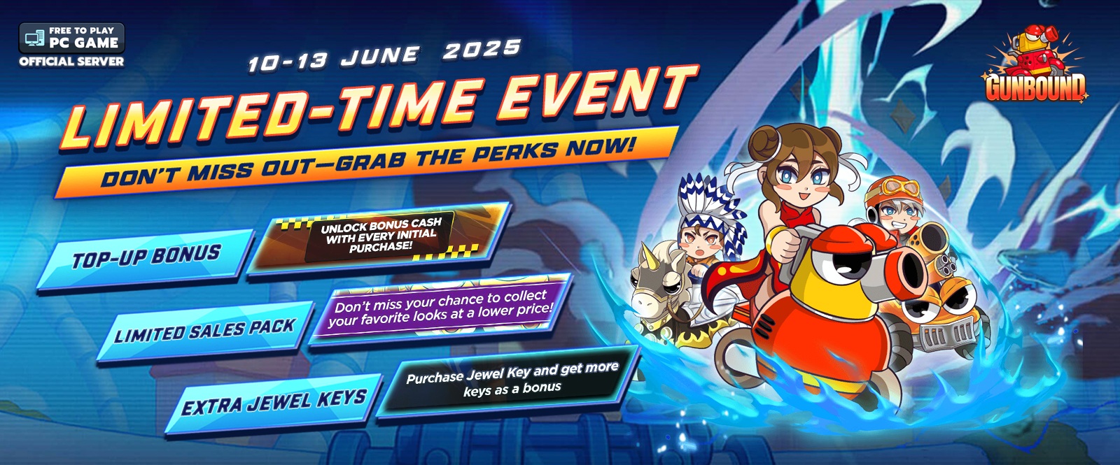 Gunbound | Grand Launch Limited-Time Events